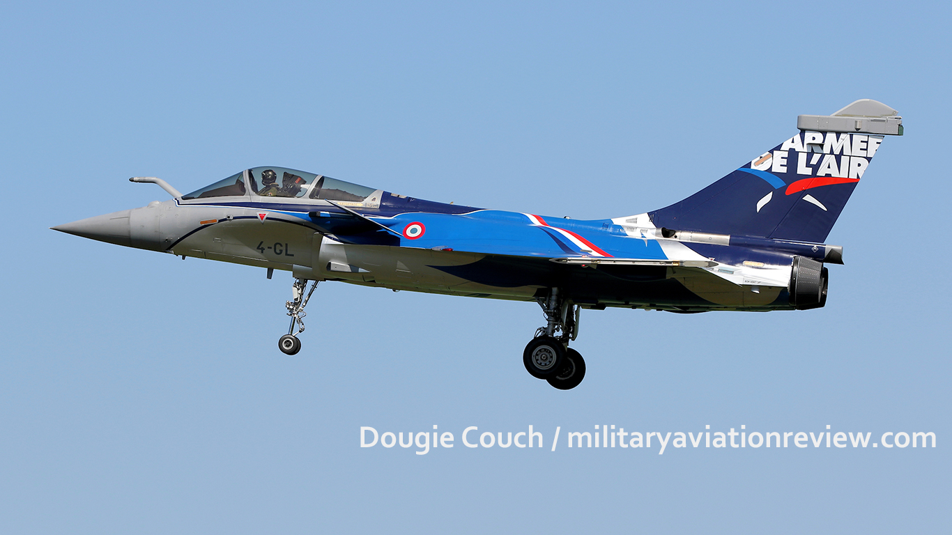 French Air Force Display Rafale at Cambridge from Duxford Air Show ...