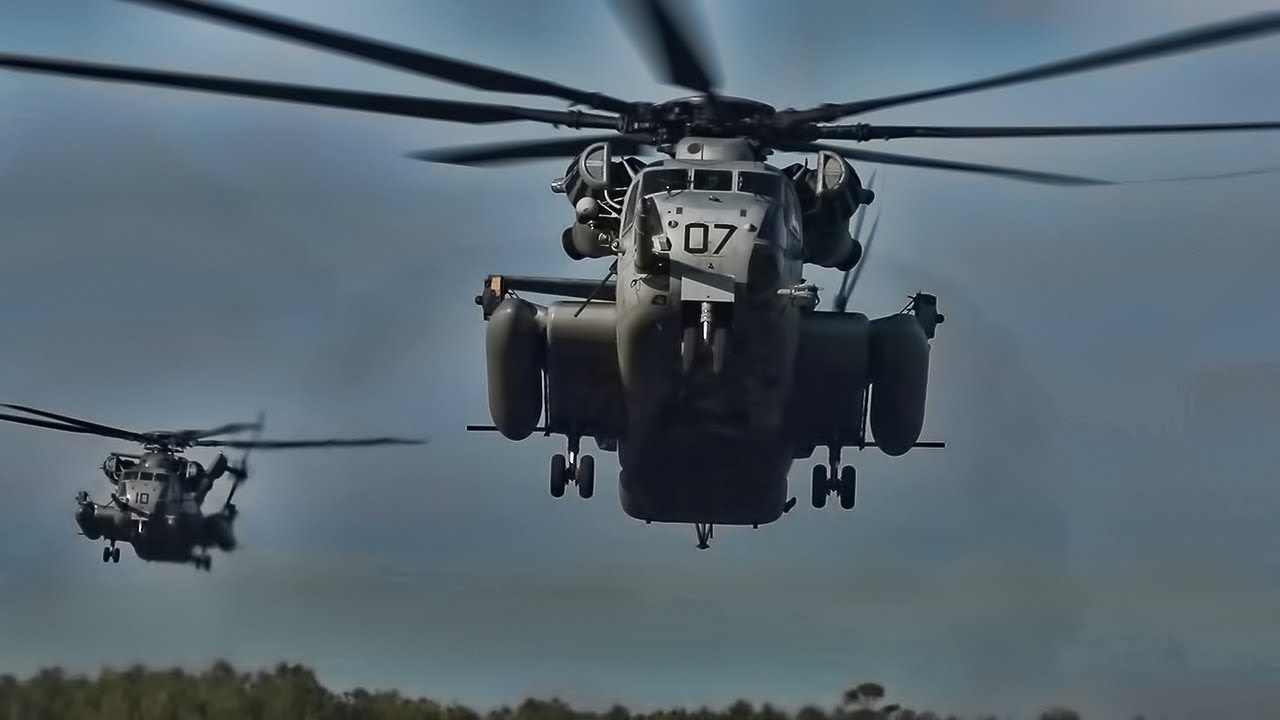 VIDEO: US Marines CH-53E Assault Exercise – Military Aviation Review